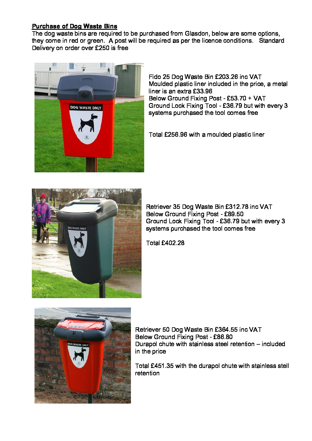 In Ground Dog Waste System